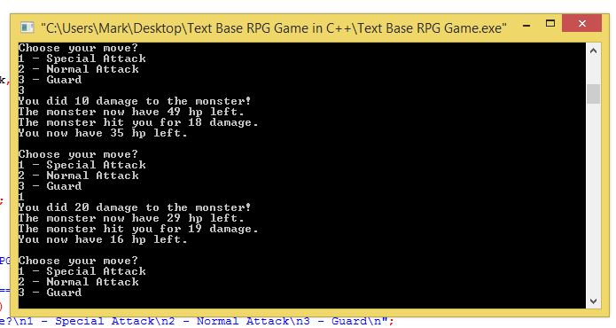 Simple Text Base RPG Game in C++ Free Source | SourceCodester